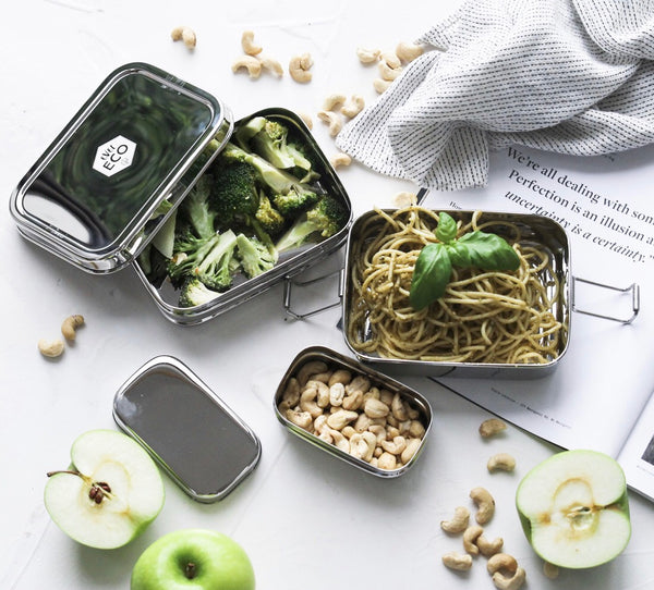 Stackable 2 Tier Bento box + snack container – Barefoot Creations